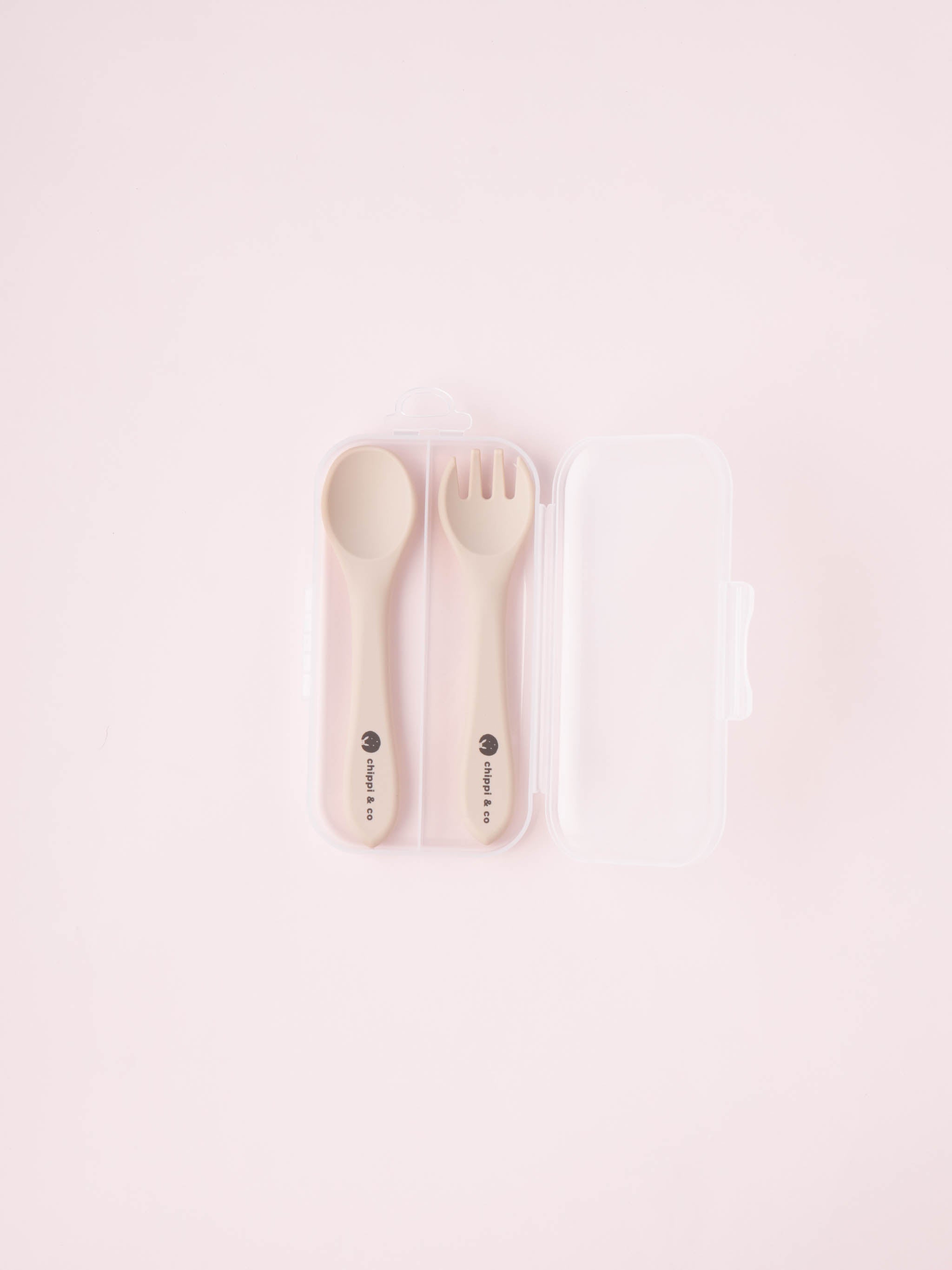 Chippico Silicone Fork and Spoon Set - Beige