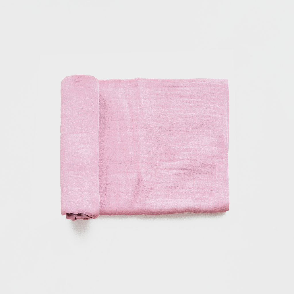 Plain Pastel Pink Premium Muslin Swaddle – Chippico